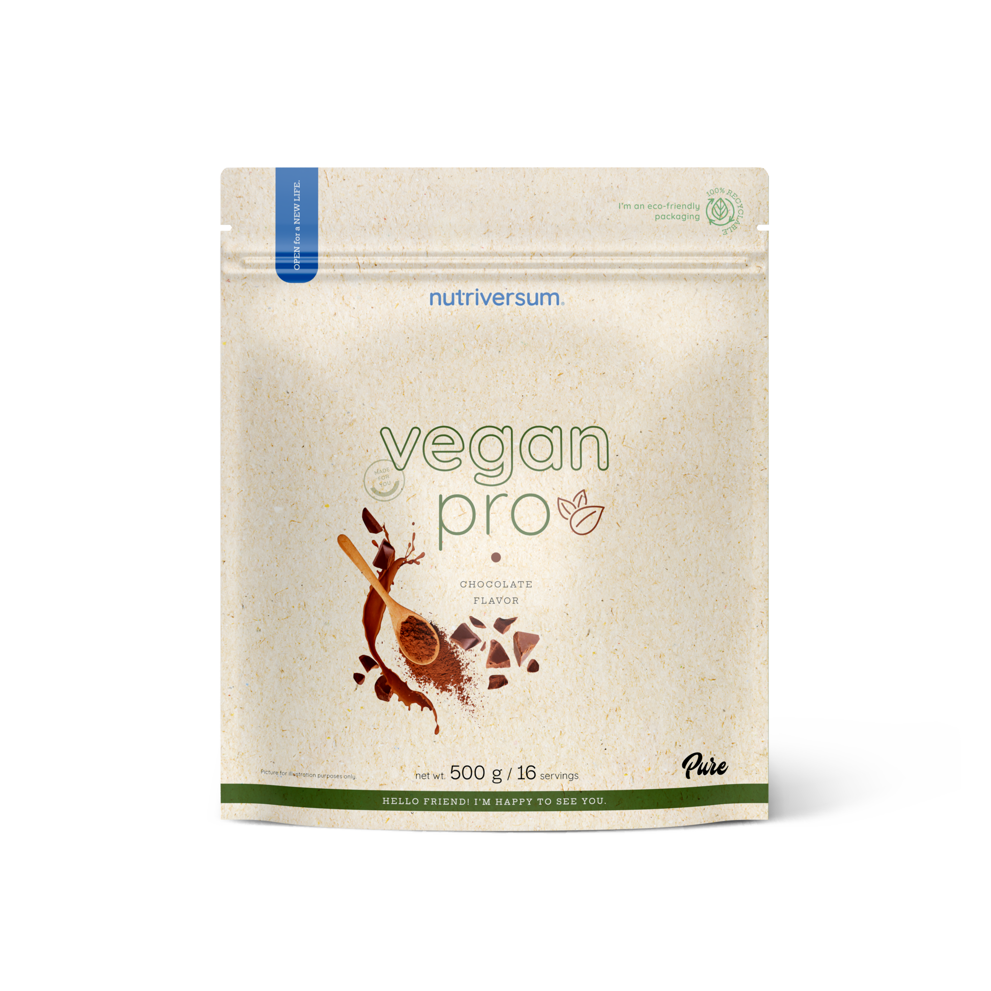 PURE - Pea& Rice Vegan Protein - 500g - NEW Nutriversum